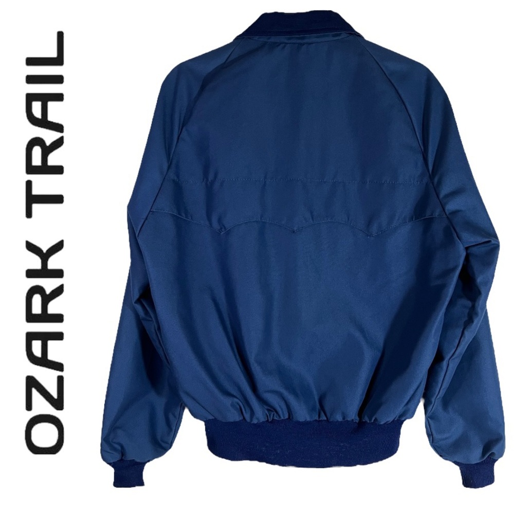 Ozark Trail Vintage Navy Blue Bomber Jacket Size Medi… - Gem